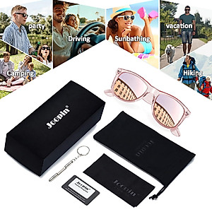 Joopin Square All Pink Sunglasses Retro Designer Oversized Sun Glasses Polarized UV Protection Fashion Shades for Women Men Shady Rays Sunnies