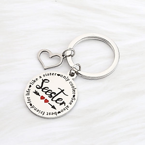 FAADBUK Seester Noun Gift Sister Gift Seester Definition keychain Step Sister Gift Big Sis Lil Sis Gift (Seester Noun)