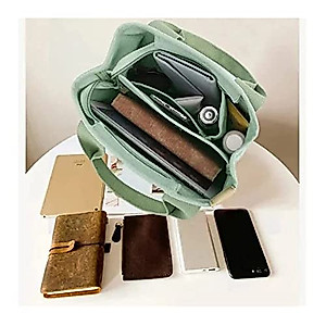 Large Capacity Multi-Pocket Handbag,Womens Lightweight Canvas Tote Purse with Zipper,for Work Daily Travel (Black)