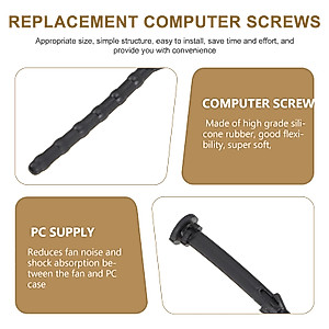 Mobestech 40 Pcs Shock-Absorbing Nails Computer Screws Computer Components Computer Accessory Fan Mounting Pin Noise Absorption Pin Noise Absorption Rivet Fan Mounting Screws Computer Supply