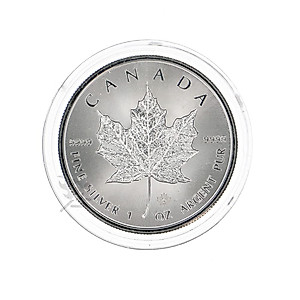 OnFireGuy Capsule Tube & 20 H$5ML Direct Fit Coin Holders for 1oz Silver Maple Leaf (Red Lid)