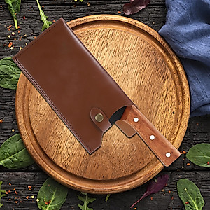 Leather Knife Kitchen Knife Waistband Leather Protector Meat Cleaver Leather Cutter Case Knives Guards Cutter Storage Covers Kitchen Props Belt