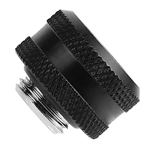 Dracaena 6 Pack G1/4" Thread to 16MM OD Hard Tubing Compression Fitting with Rings for Rigid Acrylic Tube for Computer Water Cooling System, Black