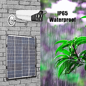 Andoer 6W 12V Solar Panel for Outdoor Security Camera Solar Cell with 10ft DC Output DIY Waterproof Solar Panel for Street Light Garden Lamp Home Fan Pump