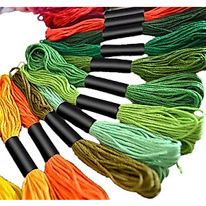 Arts Collection Cotton Embroidery Thread Set (Multicolor, Pack of 100)