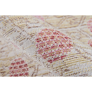 Momeni Rugs Isabella Traditional Oriental Flat Weave Area Rug, 7'10" x 10'6", Pink