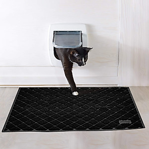 Niubya Premium Cat Litter Mat, Litter Box Mat with Non-slip and Waterproof Backing, Litter Trapping Mat Soft on Kitty Paws and Easy to Clean, Cat Mat Traps Litter from Box
