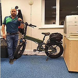 PASELEC Electric Bike Folding Electric Bicycle Mountain Ebike 20 * 4.0 Fat Tire Ebike, 14Ah Removable Battery, Shock Absorption,750w Motor, 3 Gears 8-Speed Disc Brakes, for Adults Men Women (Green)