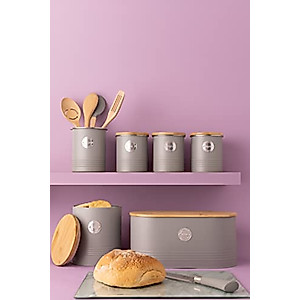 Typhoon Living Airtight Coffee Storage Canister with Bamboo Lid, Grey, 1 Litre