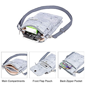 Canvas Small Crossbody Bags Cell Phone Purse Wallet Shoulder Bag for Women Teen Girls