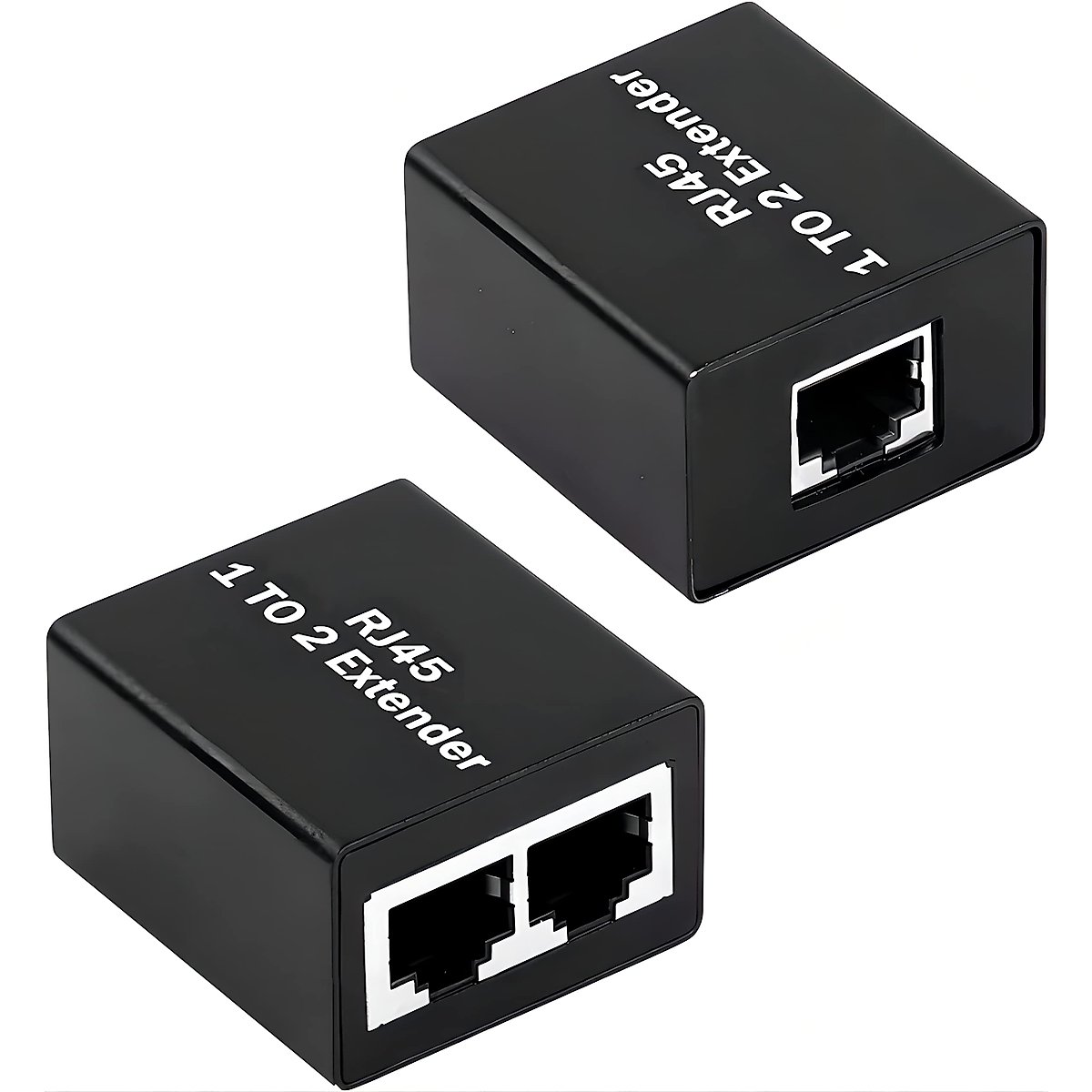 GELRHONR RJ45 Splitter Adapter,RJ45 Ethernet Splitter 1 to 2 Network Adapter(2 Devices Surf Internet Simultaneously) Works for Cat5e/Cat6/Cat8 Connector LAN Internet-1Pair Use