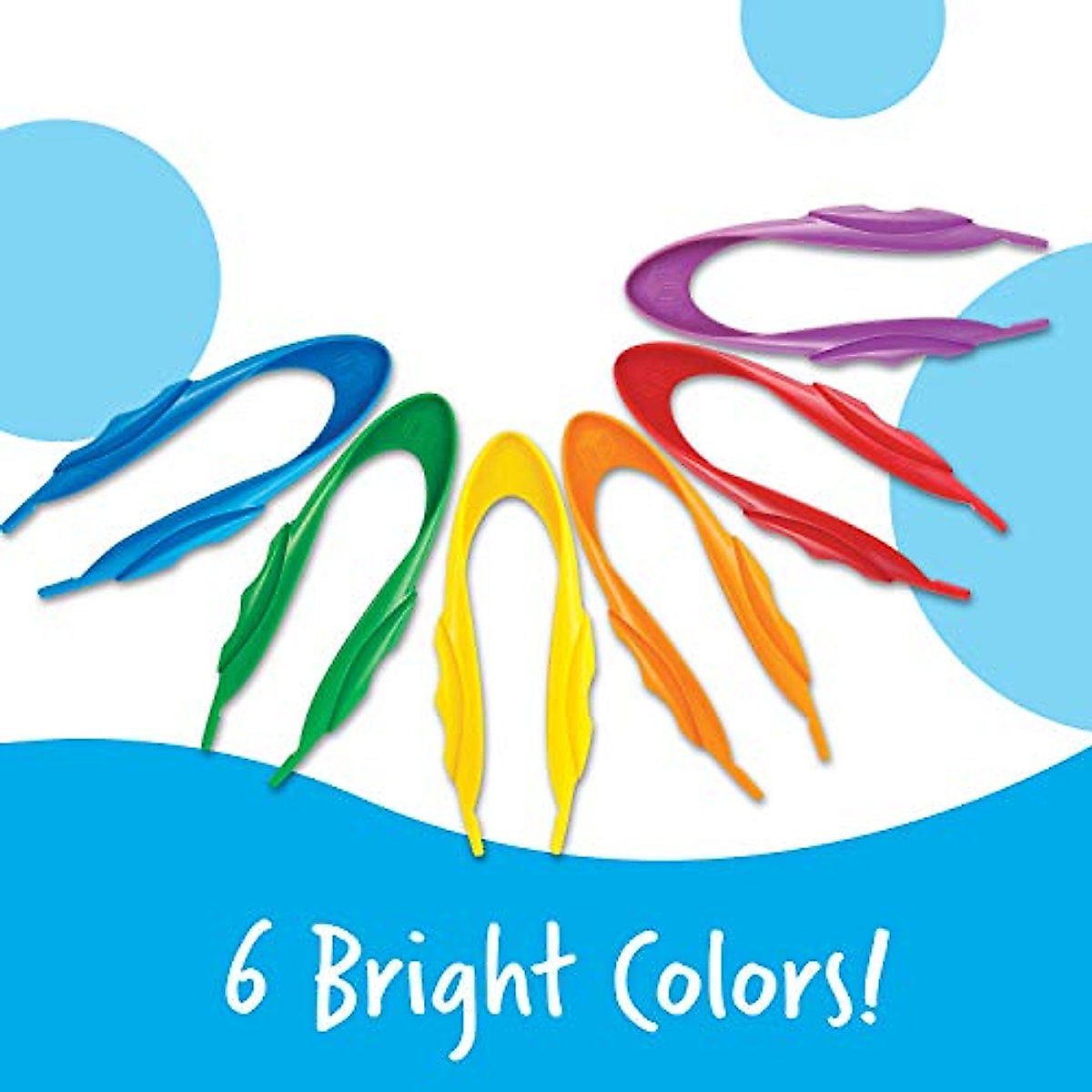 Learning Resources Jumbo Tweezers, Sorting & Counting, Preschool Science, Homeschool, Toddler Fine Motor Skill Development, Set Of 12