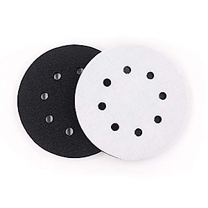5 Pack 5 Inch 8 Holes Soft Density Interface Pads Hook and Loop 5" Sponge Cushion Buffer Backing Pad (Set of 5)