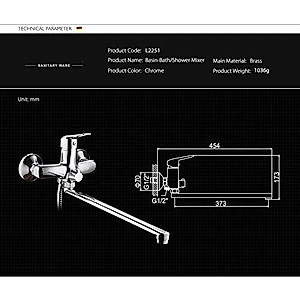 Kitchen Taps 1 Set Bathtub Faucets Chrome Brass Cold and Hot Water Mixer Chrome Finished Tap Shower Bathtub Faucet Single Handle