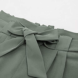 GRACE KARIN Women's Casual High Waist Belt Decorated Pencil Pants with Bow-Knot