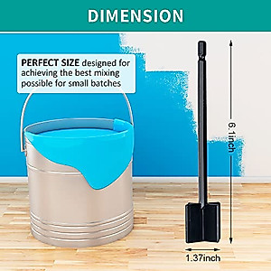 2 Pcs Epoxy Mixer Attachment for Drill, Reusable Paint and Resin Mixer Paddle to Mix Epoxy Resin, Paint, Ceramic Glaze and Reduce Bubbles