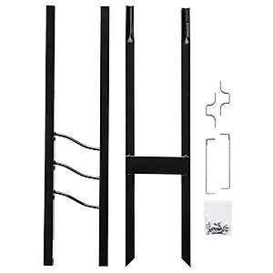 Architectural Mailboxes Montroso Galvanized Steel Mailbox Post, Compatibility Code A, MON00BPEC, Black