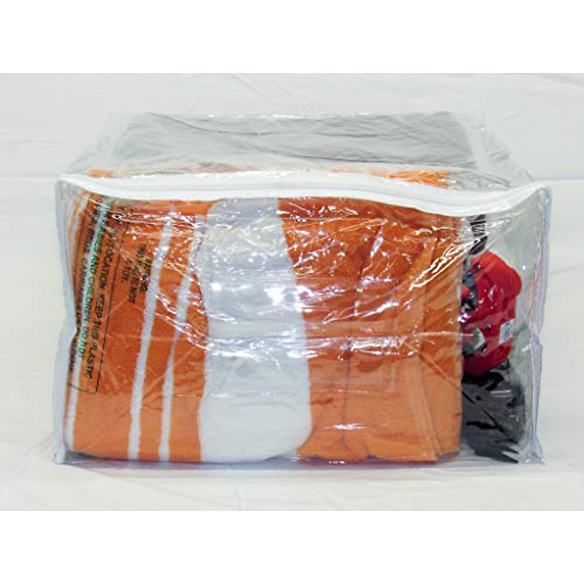 Clear Vinyl Zippered Storage Bags 15 x 18 x 9 Inch 5-Pack