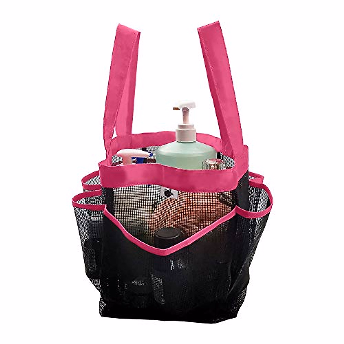 SPINFOX 2 Pack Mesh Shower Caddy, Quick Dry Shower Tote Bag Hanging Toiletry with 2 Handles for Shampoo, Conditioner, Soap and Other Bathroom Accessories