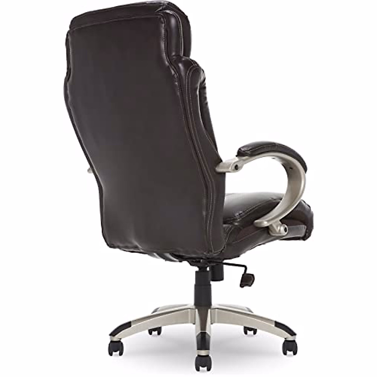 Serta Big and Tall Executive Office Chair with AIR Technology and Ergonomically Layered Body Pillows, Supports up to 350 Pounds, Bonded Leather, Roasted Chestnut