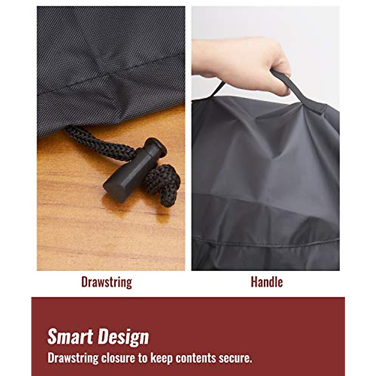 NUPICK Grill Cover for George Foreman 15-Serving GGR50B, GFO3320, GFO240 Electric Grill, Easy Take Off Handle Design, All Weather Resistant Small Round Grill Cover