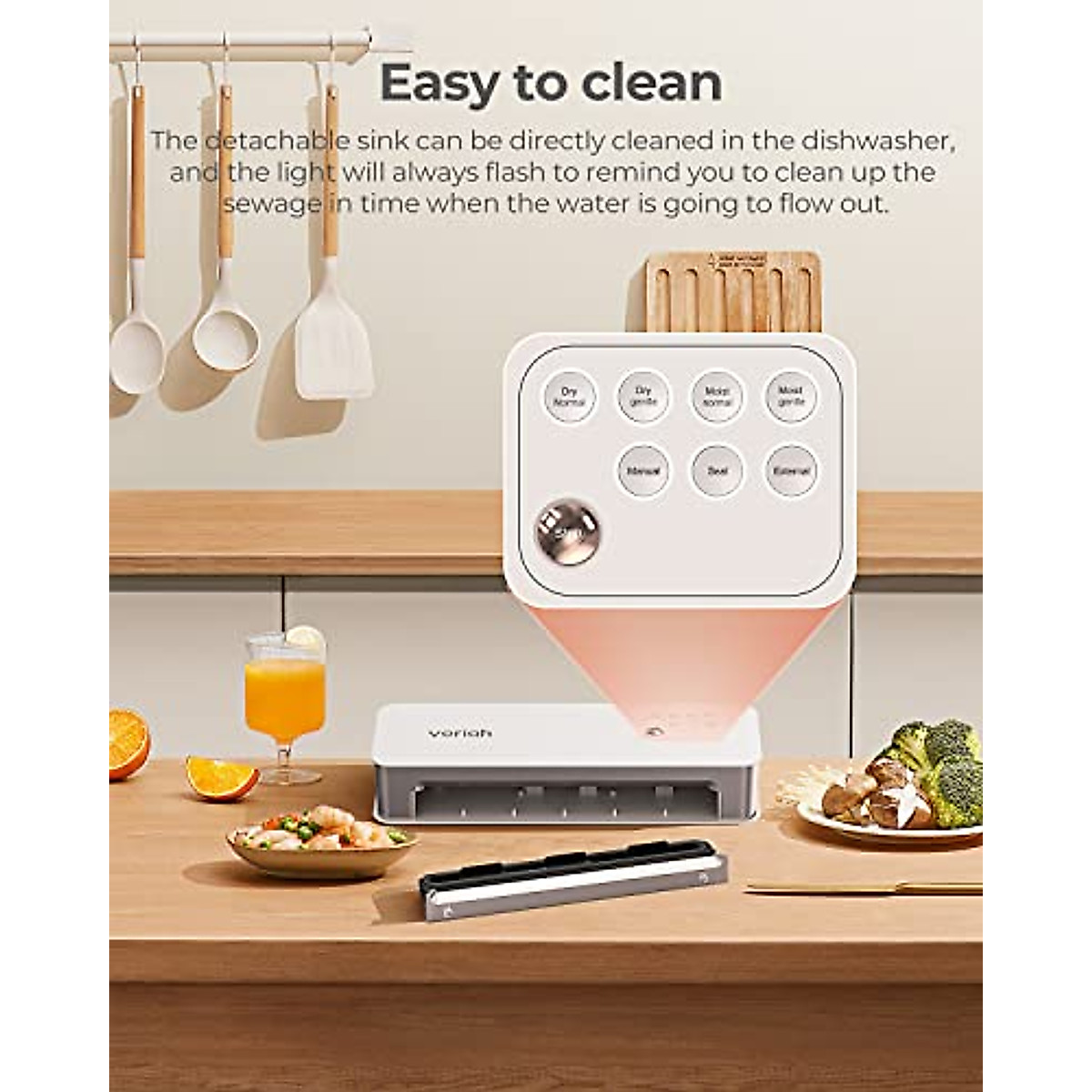 Vacuum Sealer Machine, voriah automatic smart touch screen Vacuum Sealer Machine (automatic & manual optional)，9-in-1 multi-function sealing mode For food preservation and storage，Pow erful Dual Pumps Food Air Sealing System, Sous Vide ，machine washabl