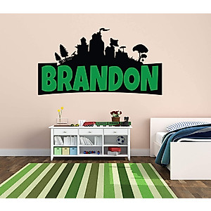 Custom Name Wall Decal - Famous Game Wall Decoration - Wall Decals for Gaming Room Decor - Party Decorations - Wall Decal for Home Bedroom Nursery Playroom Decoration (Wide 30"x16" Height)