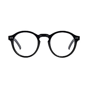 Kolo Harrison Premium Reading Glasses, Classic Round Style, Black, 2.5