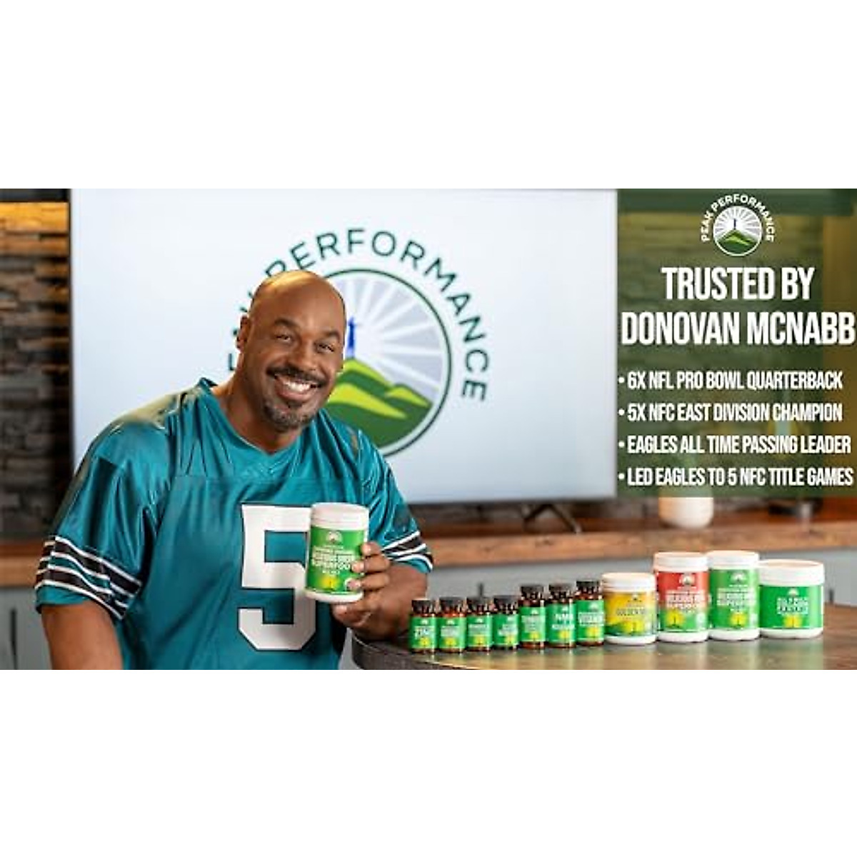 Peak Performance Organic Greens Superfood Powder. Best Tasting Super Greens Powder with 25+ Organic Ingredients for Max Energy and Athletic Performance. Vegan Keto Green Juice Daily Drink