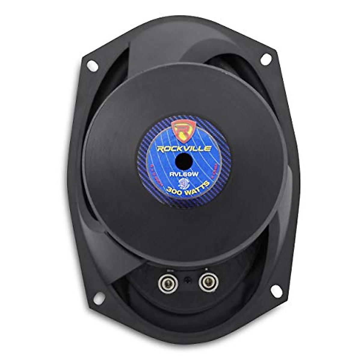 Rockville RVL69W 6x9 300w Competition Cast Aluminum Car Subwoofer Mid-Bass+Lows,Black