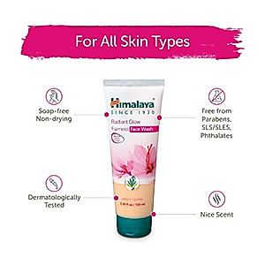 Himalaya Radiant Glow Fairness Face Wash for Clear, Glowing Skin, and Pore Minimizer for Even Skin Tone 3.38 oz