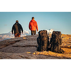 TETON 65L Explorer Internal Frame Backpack for Hiking, Camping, Backpacking, Rain Cover Included, Onyx