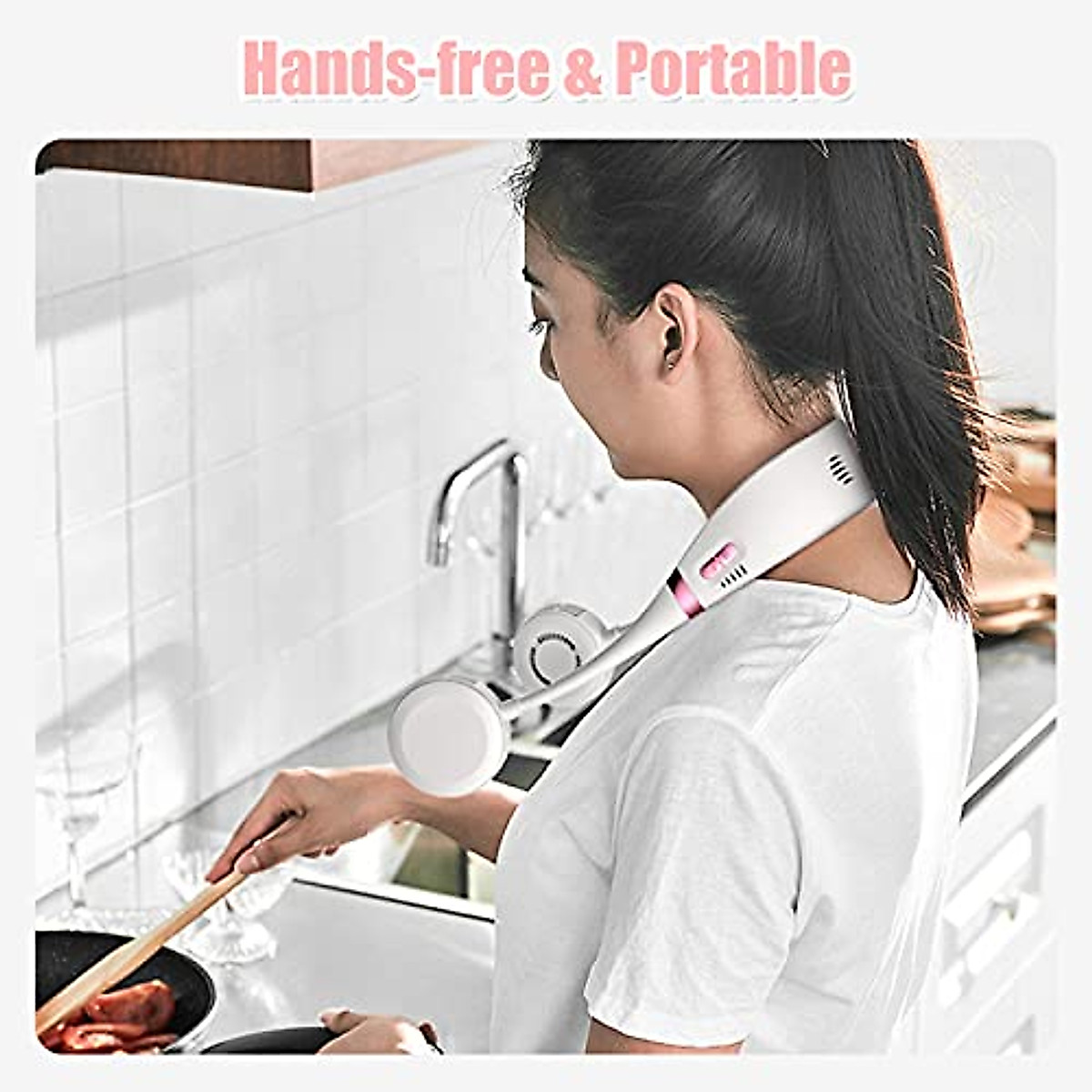 NORMIA RITA 2023 Neck Cooling Fan with AC Cooling System 360° Free Rotation Personal Fan 4000mAh Rechargable Portable Wearable Air Conditioner Fan for Sports Outdoor Working