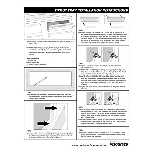 Hardware Resources 11-11/16" Plastic Tipout 2 Shallow Tray Set, White