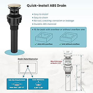 gotonovo 3-Hole Widespread Bathroom Faucet Double Cross Handle Mixer Tap for Bathroom Sink Deck Mount Hot Cold Water Matching Pop Up Drain with Overflow Antique Brass Victorian Spout
