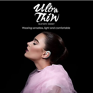 Open Air Ear Bone Conduction Headphones Wireless Single Earbud with Earhooks Bone Conducting Earphones Gym Sport Running Workout Ear Bud Comfortable Bluetooth Earpiece for Small Ear Canals Black