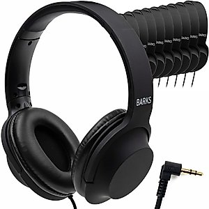 Bulk Headphones for Classroom (10 Pack) - Premium On-Ear Kids Headphones for School: Best for Students Grades 6-12 in Classrooms (Crisp Clear Audio, Comfortable Fit, Noise Reducing, Easy to Clean)