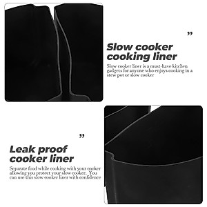 Kichvoe 1 set Saucepan Silicone Lining black rice cooker silicone cookware silicone cooking utensils slow cooker pot liner pot supply dividing line