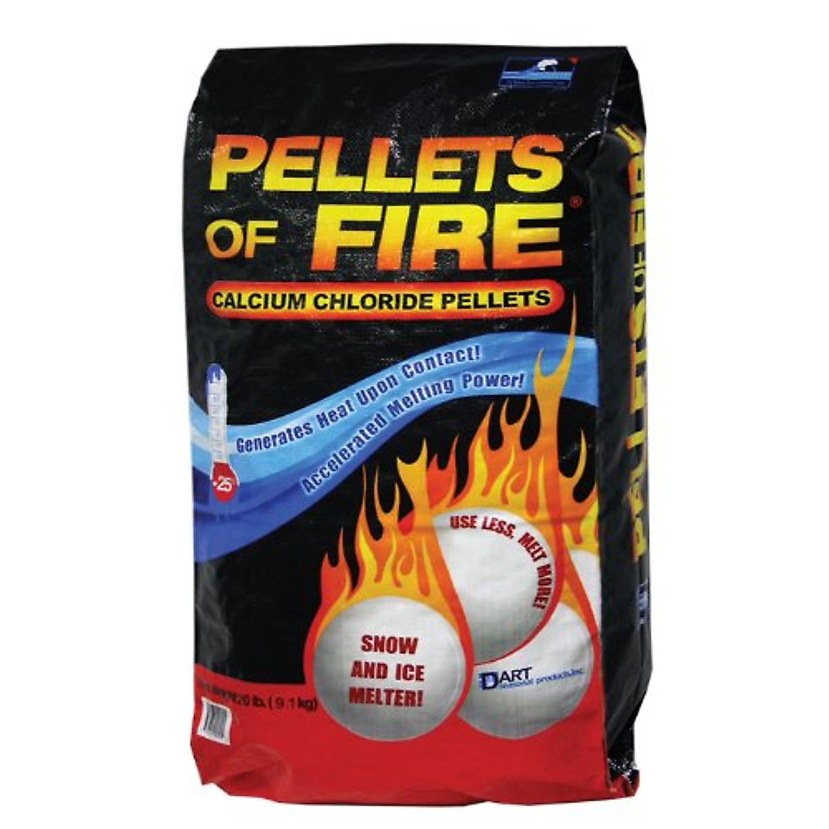 Pellets of Fire CP20 Snow & Ice Melter Calcium Chloride Pellets 20-Pound Bag