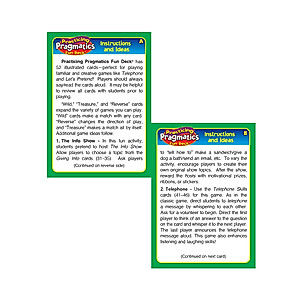 Super Duper Publications | Practicing Pragmatics Fun Deck | Conversation and Social Skills Flash Cards | Educational Learning Materials for Children