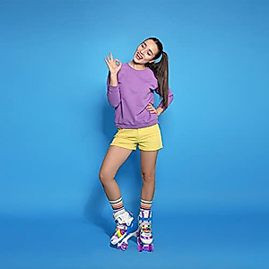 Hawkeye Roller Skates for Girls, 4 Sizes Adjustable Roller Skates for Kids Girls Boys Outdoor Indoor with Light up Wheels (Purple S)