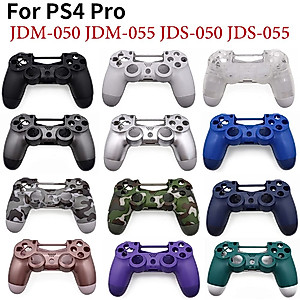 DIY Housing Shell Case for PS4 Pro 5.0 Controller Replacement Parts JDM-055 JDM-050 (Steel Black)