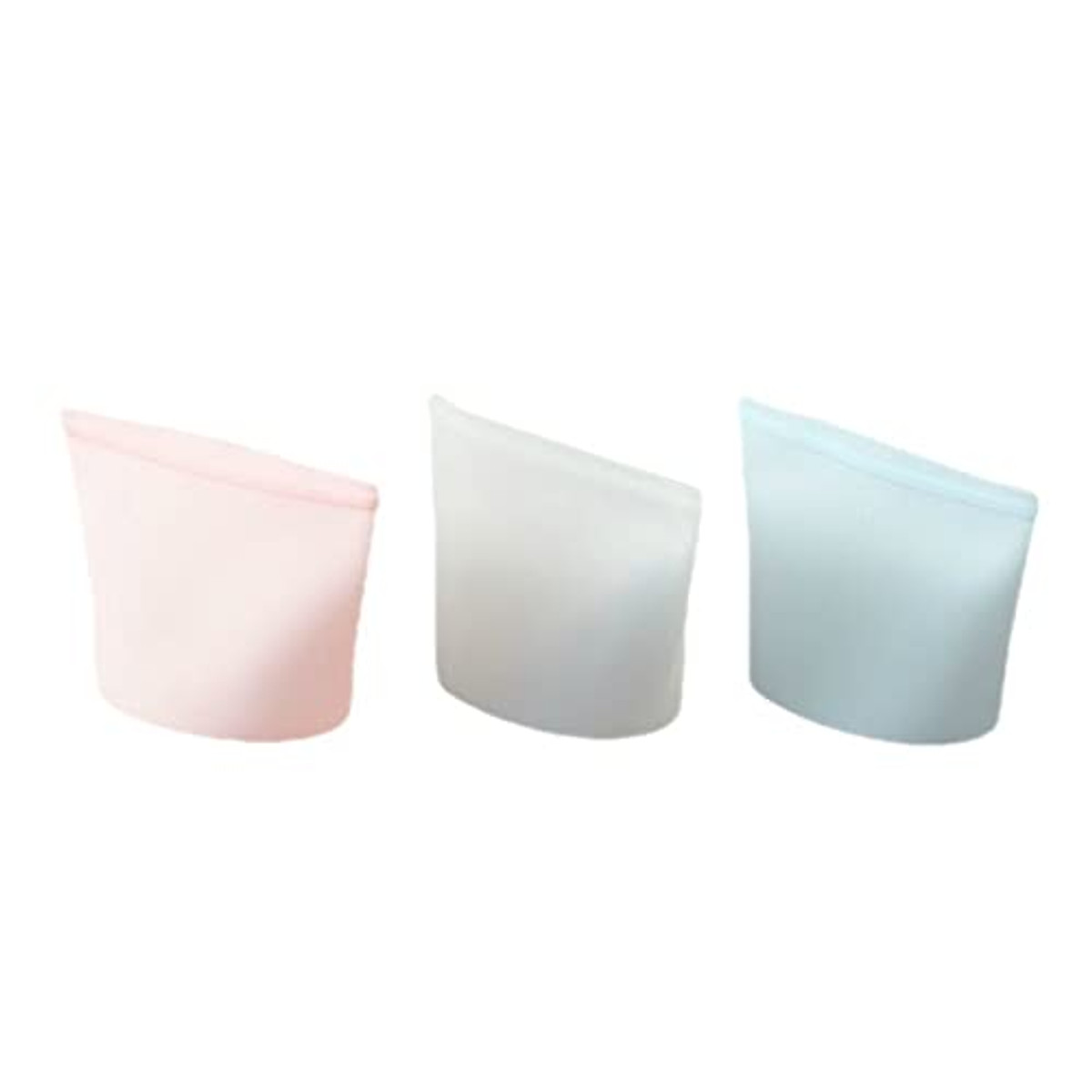 Rumtut Silicone Food Storage Bags, Reusable Storage Bags, Zipper Containers for Fruit and Vegetable Snacks 4 Pieces