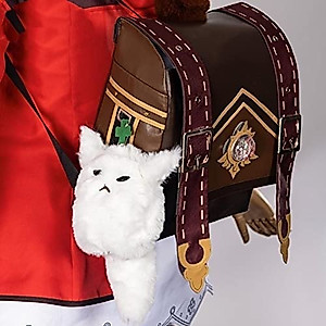 Cosplay Bag Backpack Travel Bag Role Play Costume Accessories Props with Plush Toy