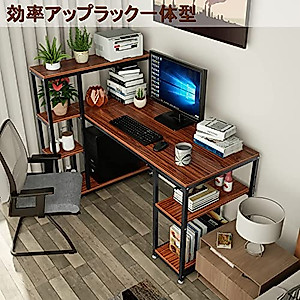 DEWEL Computer Desk with Drawer, 47” Executive Desk Office Writing Desk PC Laptop Workstation Space-Saving Study Desk with Storage for Home Office Study