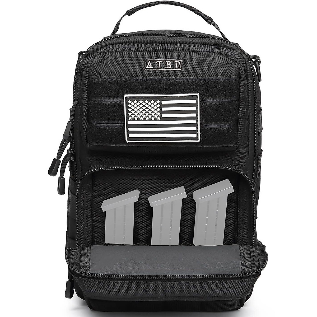 ATBP Tactical Sling Backpack With Holster Military Crossbody Bag for Men Single Shoulder Back Pack 10L