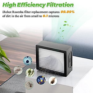 12Pack Filters Replacement for iRobot Roomba E I & J Series Combo E5 E6 E7 i3 i3+ i4 i4+ i5 i5+ i6 i6+ i7 i7+ i8 i8+ J5 J6 J8 Vacuum Cleaner-12 x High Efficiency Filters 4639161,1 x Brush by Techecook