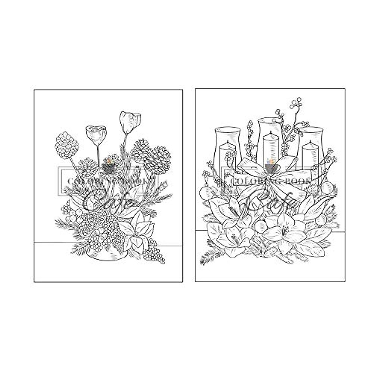 Winter Florals Coloring Book: An Adult Coloring Book Featuring Winter Floral Arrangements, Beautiful Holiday Bouquets and Exquisite Christmas Flowers