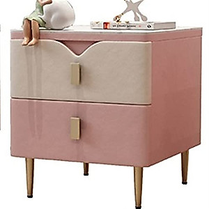 HIGOH Bedside Table Storage Bedside Table Mobile Dresser Coffee Bedside Table