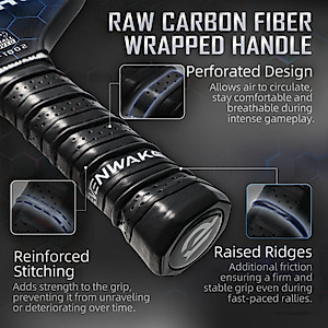 Evenwake Pickleball Paddles Set of 2, T700 Carbon Fiber Face with TPU Edge Guard, USAP Approved Rackets 2 Pack for Beginners&Intermediates, Includes Outdoor&2 Indoor Balls, 1 Customized Bag EW-1002